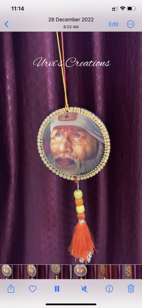 Sai Baba Car Dangler - urviscreations.com